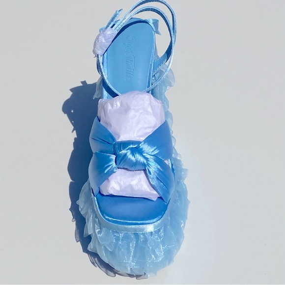 Sugar Thrillz | Shoes | Sugar Thrillz Platform Layered Lace Satin ...
